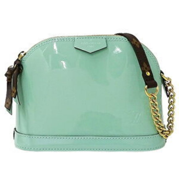 Louis Vuitton | Bags | Louis Vuitton Bag Vernis Alma Mini Chain Mint ...